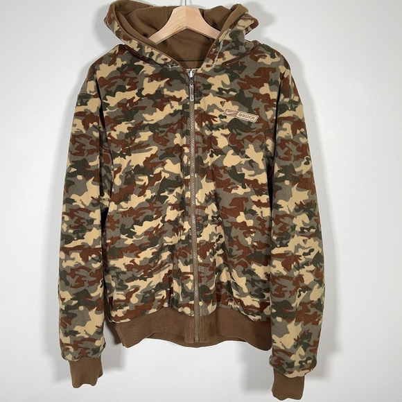 Nike | Jackets & Coats | Nike Bauer Hockey Camo Reversible Mens Fleece ...
